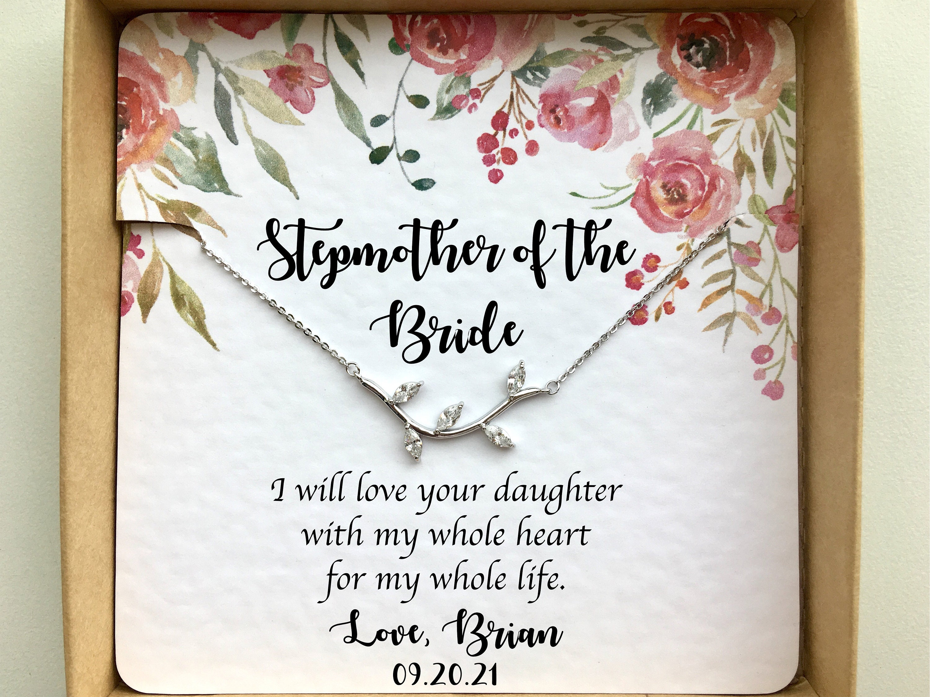 Stepmother Of The Bride T Wedding Day Stepmom Wedding T Etsy
