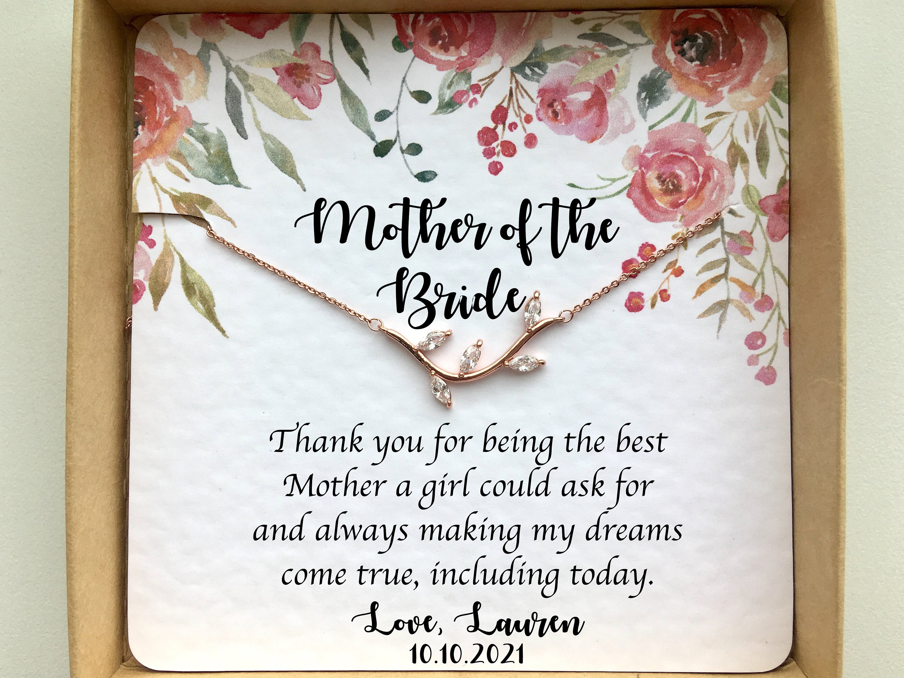 Mother of the Bride Gift From Daughter, Mother of the Bride Necklace ...