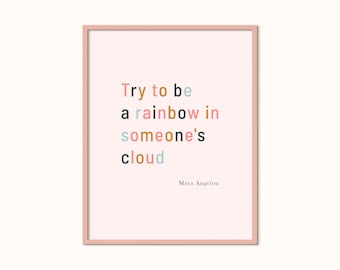Maya Angelou Rainbow Poster | Etsy