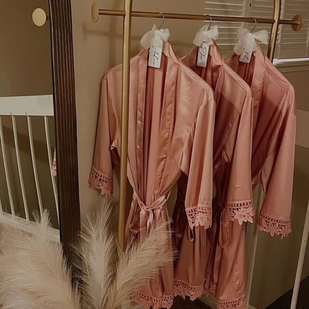 Bride Squad Robes Satin Bridal Robes Bridesmaid Maid of - Etsy
