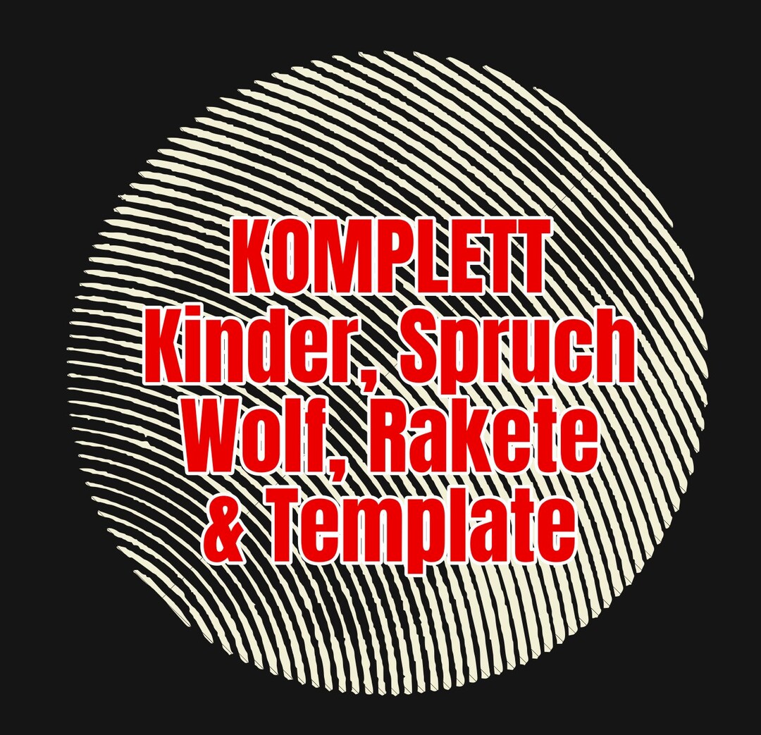 MOND LineART bis zum Mond und zurück KOMPLETT Kinder Wolf Spruch Rakete ...