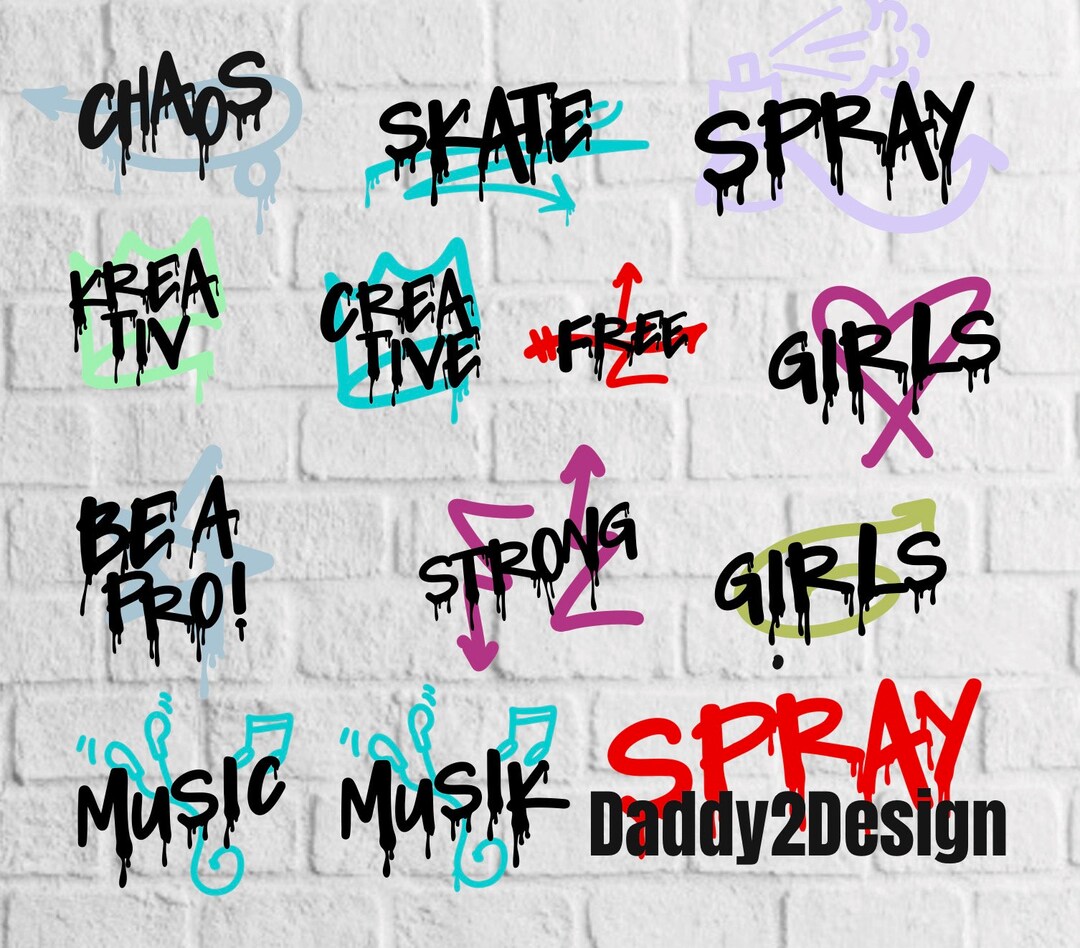 Spray 12 Cool Spray Style Motifs - Etsy