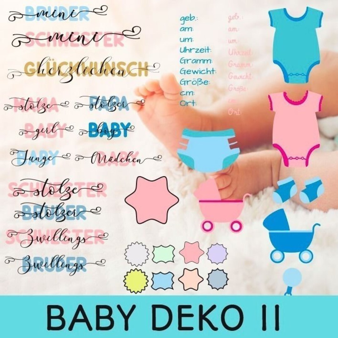 Baby Shadow Deco Multicolored for Birth / Baptism - Etsy