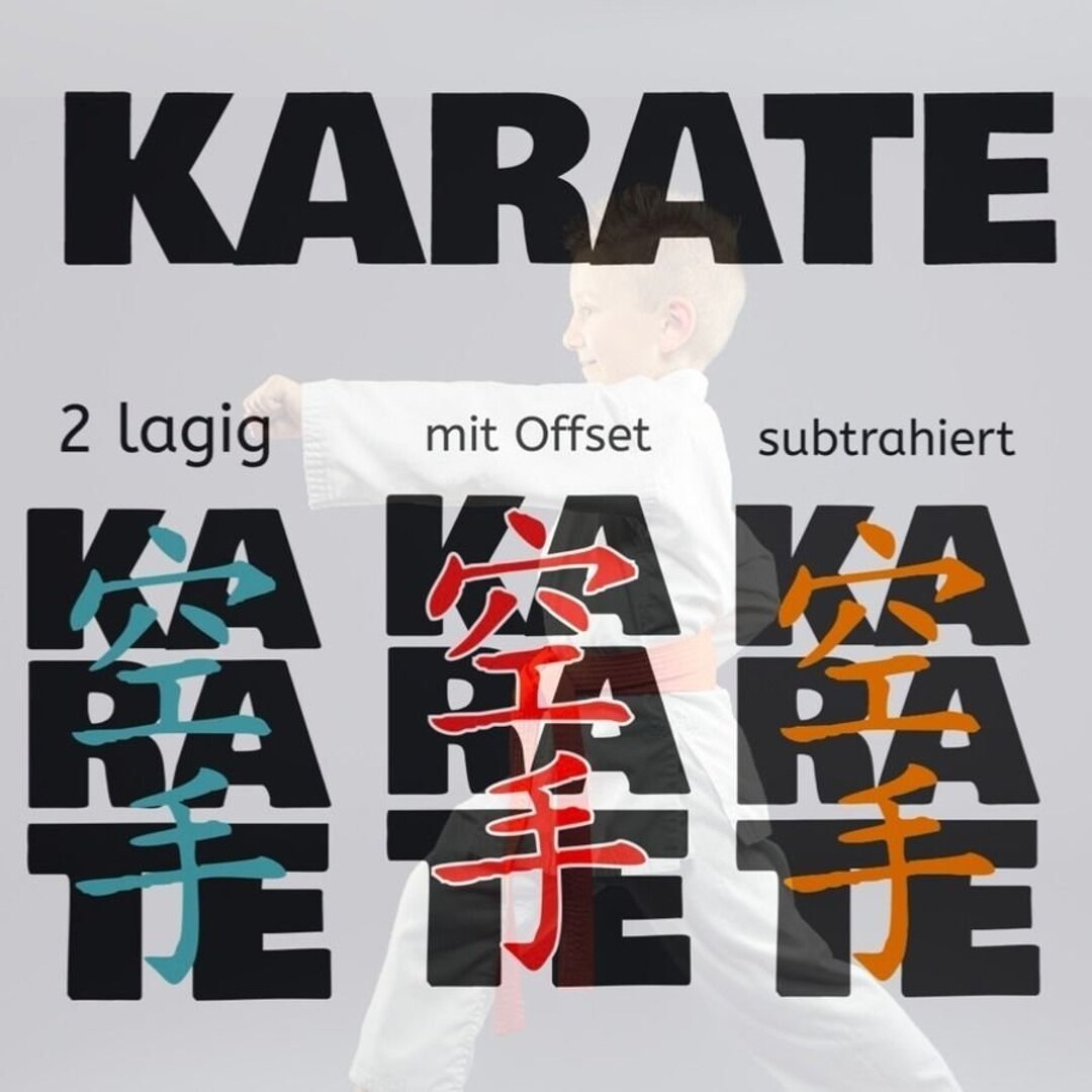 KARATE Double Font - Etsy