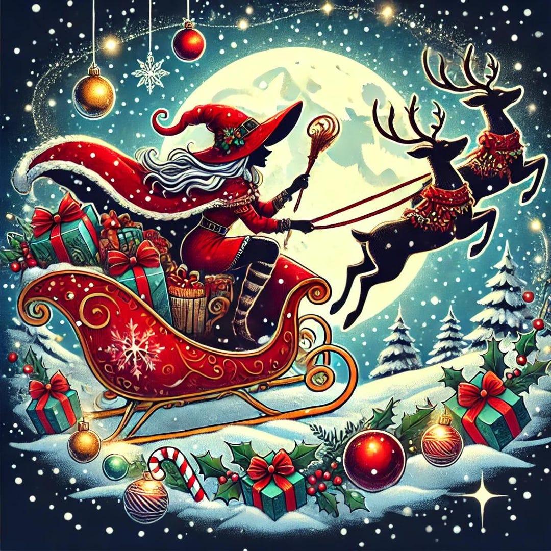 Santa Christmas Witch - Etsy