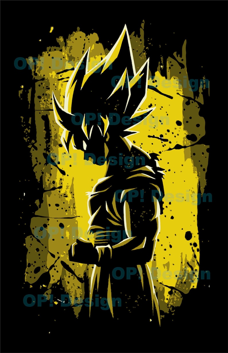 GOKU Tshirt SVG DXF Vector Plotter | Etsy