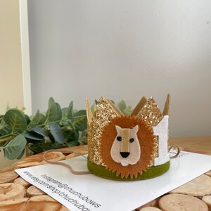 Lion Themed Birthday Crown Birthday Crown-1st Birthday - Etsy
