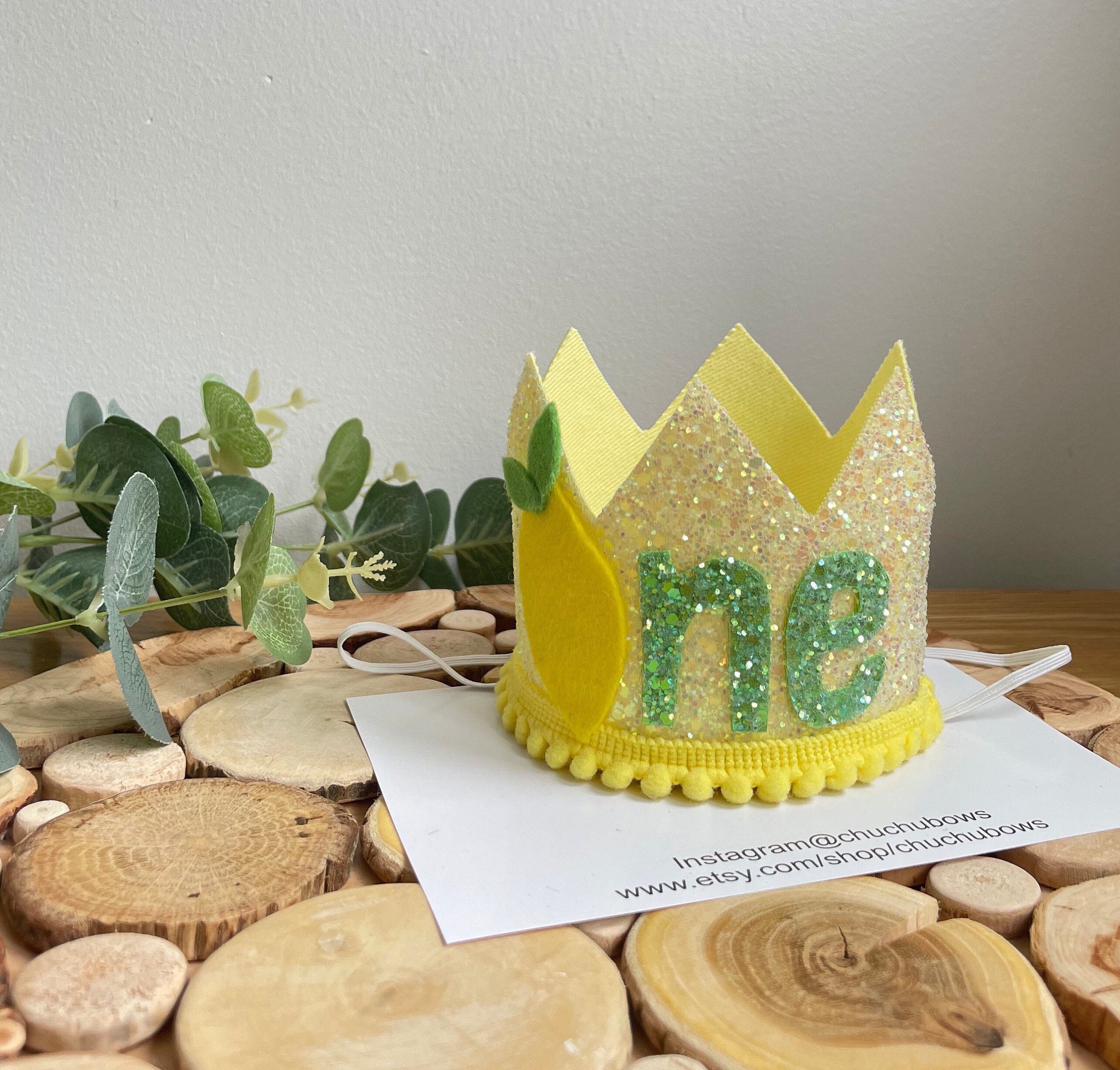 Lemon Themed Crown-lemon Birthday-birthday Crown - Etsy