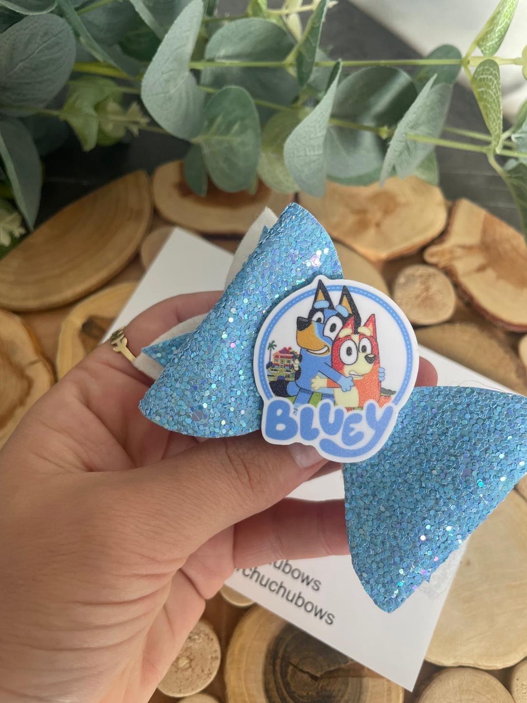 Bluey Bow-bluey Inspired Hair Bow-hair Clip-headband-chuchubows-bluey ...