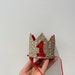 Red and Gold Crown-first Birthday Crown-handmade Glitter - Etsy UK