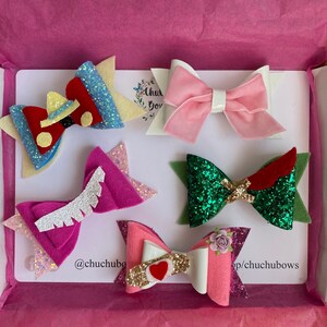 Disney Characters-disney Bows-disney Hair Clips-pinocchio Bow-peter Pan ...