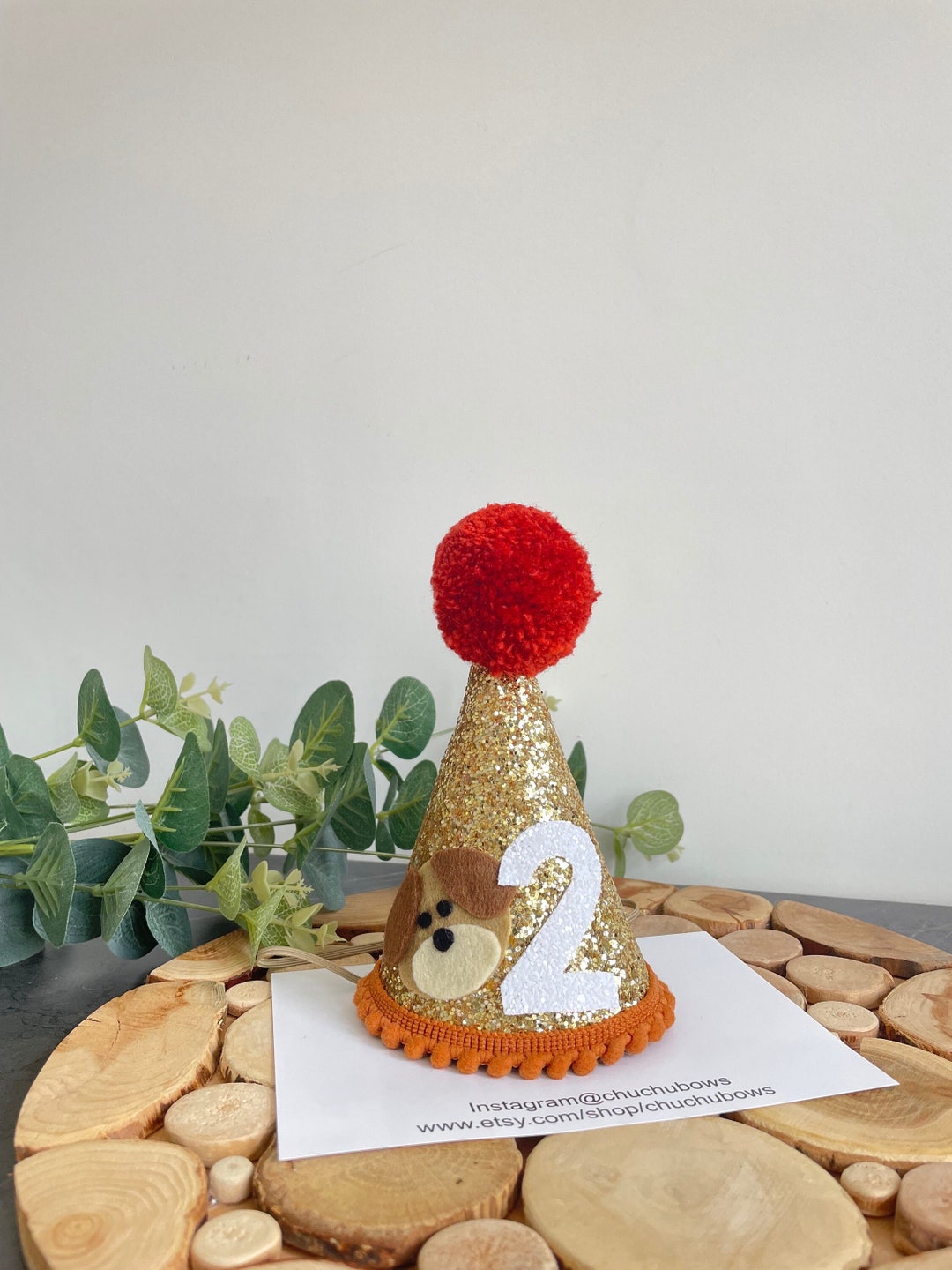 Dog Themed Party Hat-1st Birthday Hat-bespoke Hat -handmade Party Hat ...