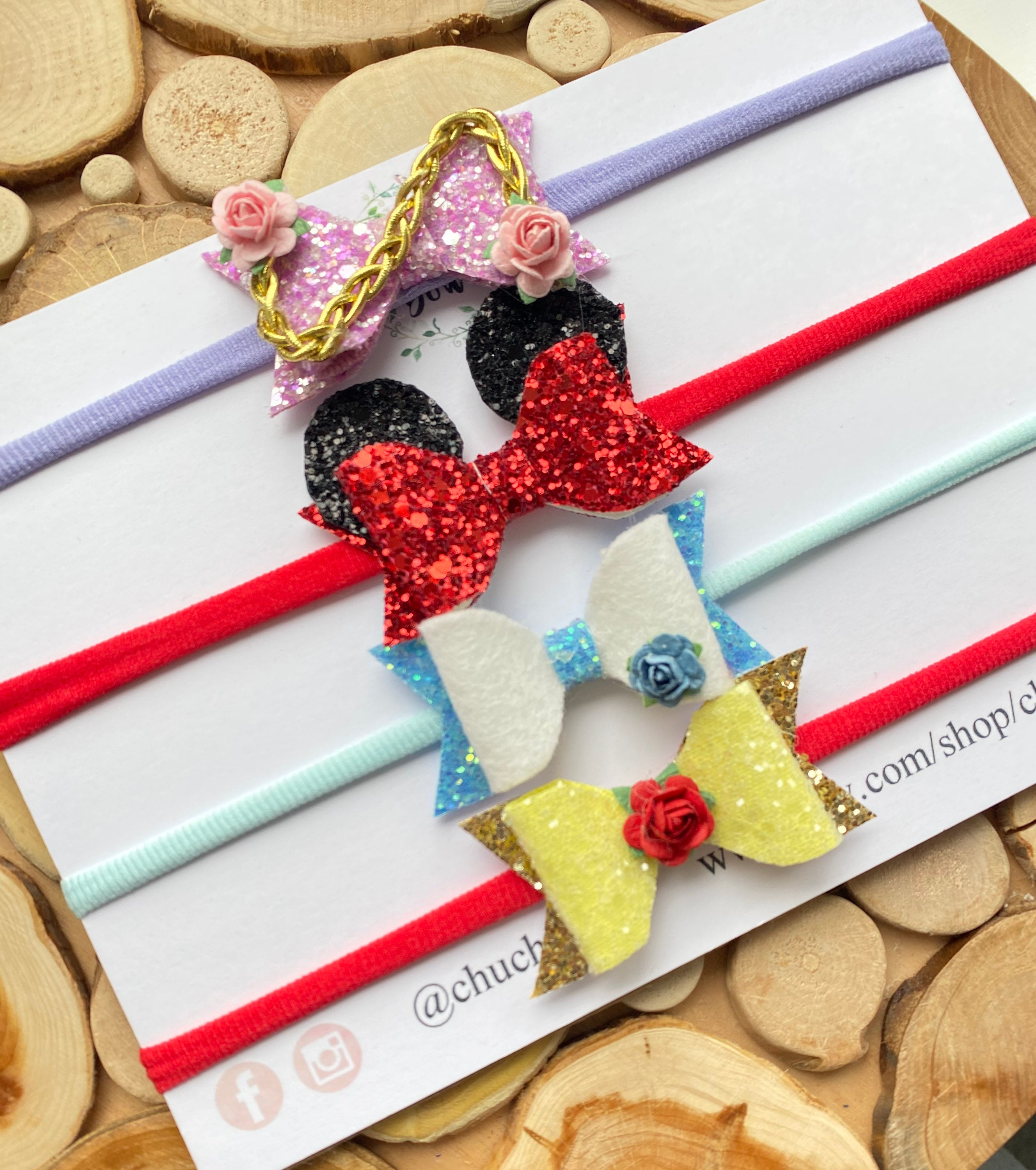 Disney Inspired Bows- Disney Hair Clips-small Size Hair Bows-rapunzel ...