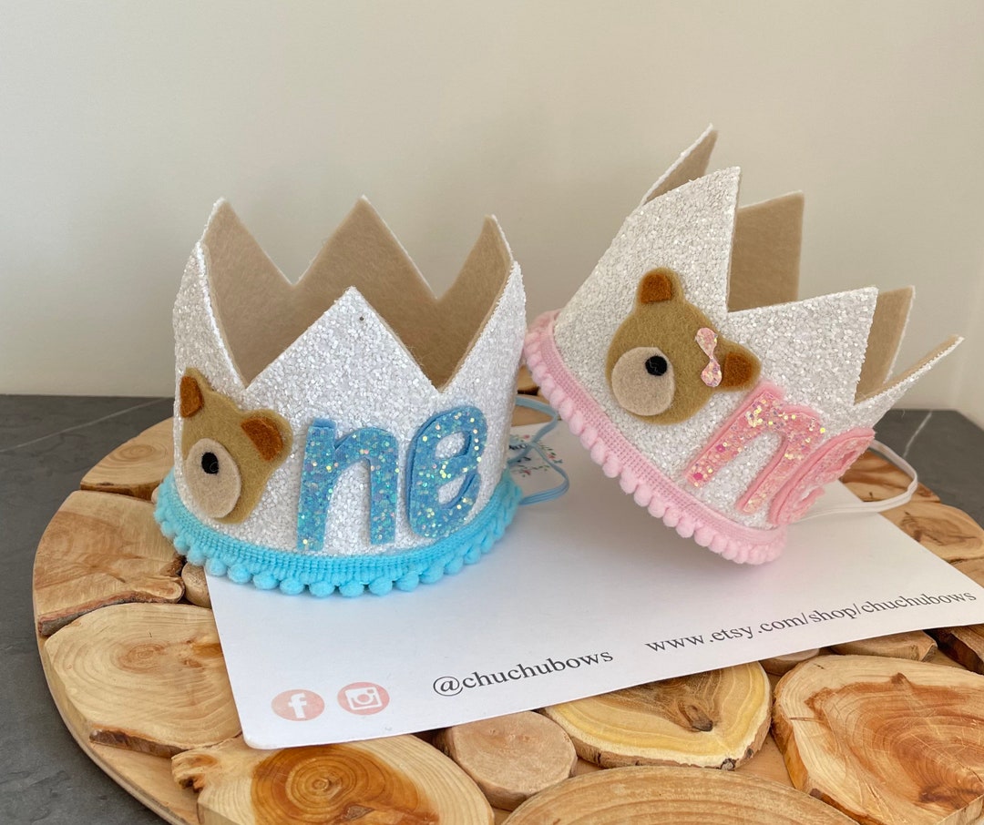 Teddy Bear Birthday Crown-birthday Accessories -birthday Party -bear ...