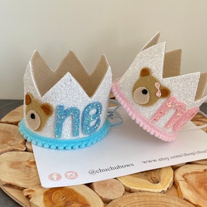 Teddy Bear Birthday Crown-birthday Accessories -birthday Party -bear ...