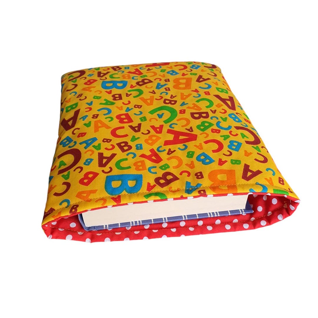 Handmade Padded Alphabet Letters Fabric Book Pouch, Book Lovers Gift ...