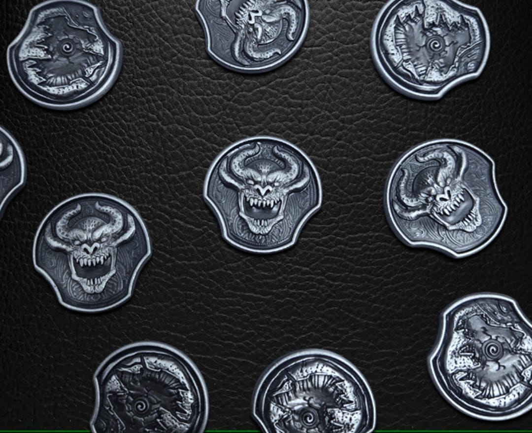 10 Demon Gaming Tokens - Metal Tokens - 24mm - Zinc Alloy - Etsy