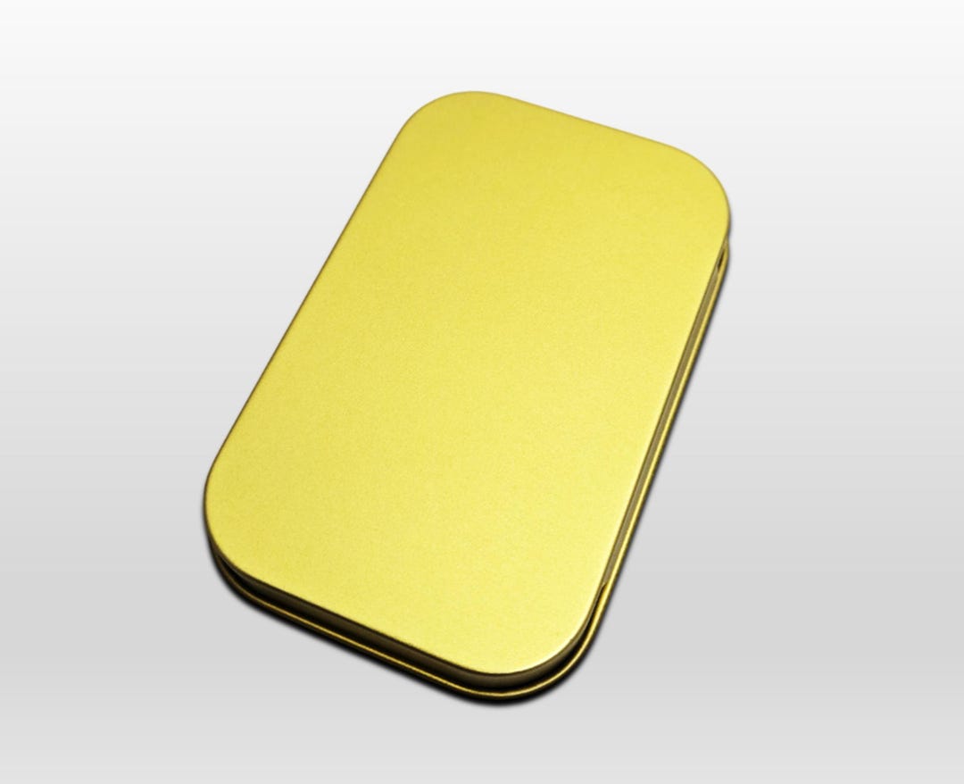 Gold Color Metal Mint Tin: Hinged Steel Storage (3.75x2.45x0.9") - Etsy