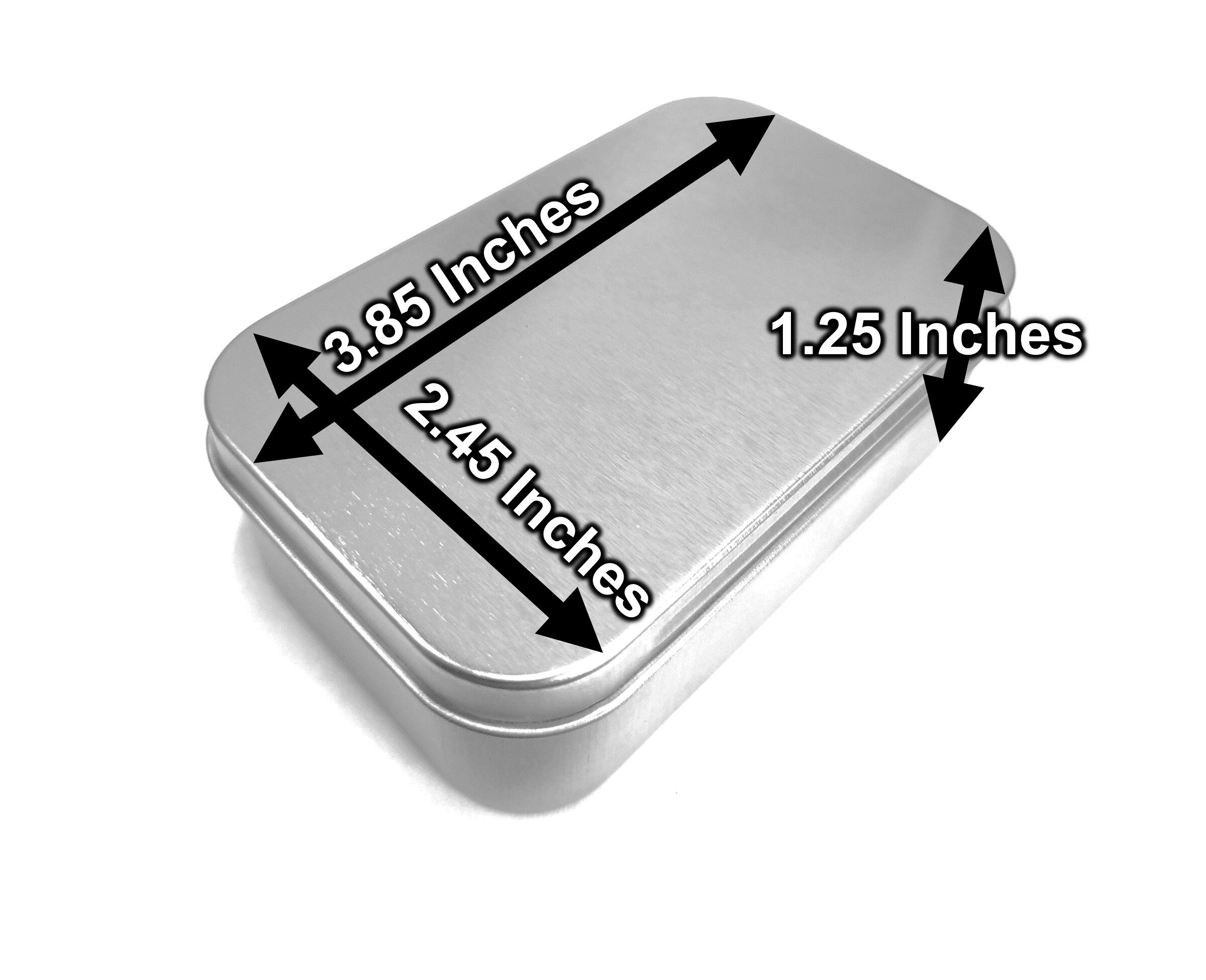 Tall Mint Tin Silver Metal Tin Rectangle Tin Blank Altoids Tin 3.75x2 ...