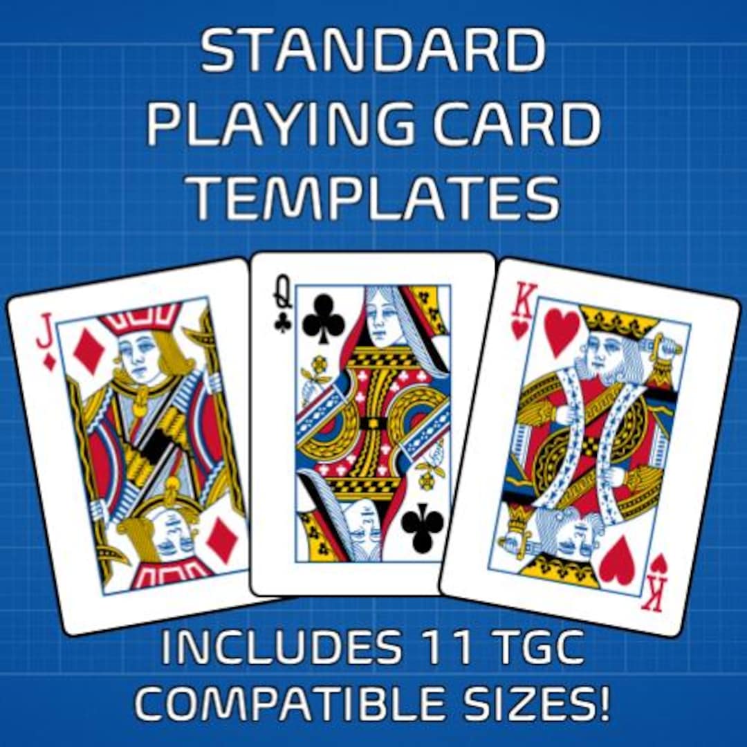 Playing Card Templates - 11 Sizes Included - Etsy