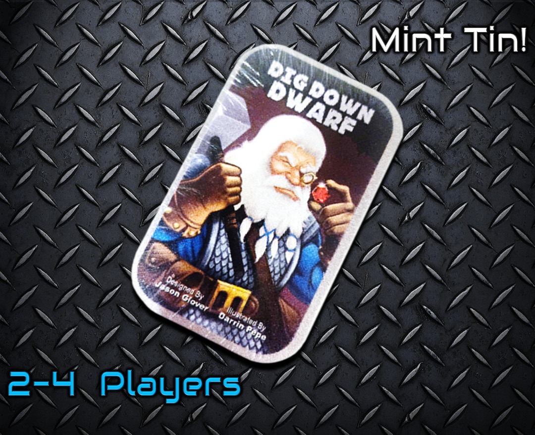 Dig Down Dwarf - Mint Tin Game - Dice Rolling Game - Etsy