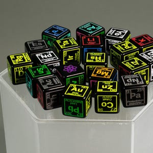 Periodic Table Dice - 118 Element, 20 Dice Full Set - Etsy