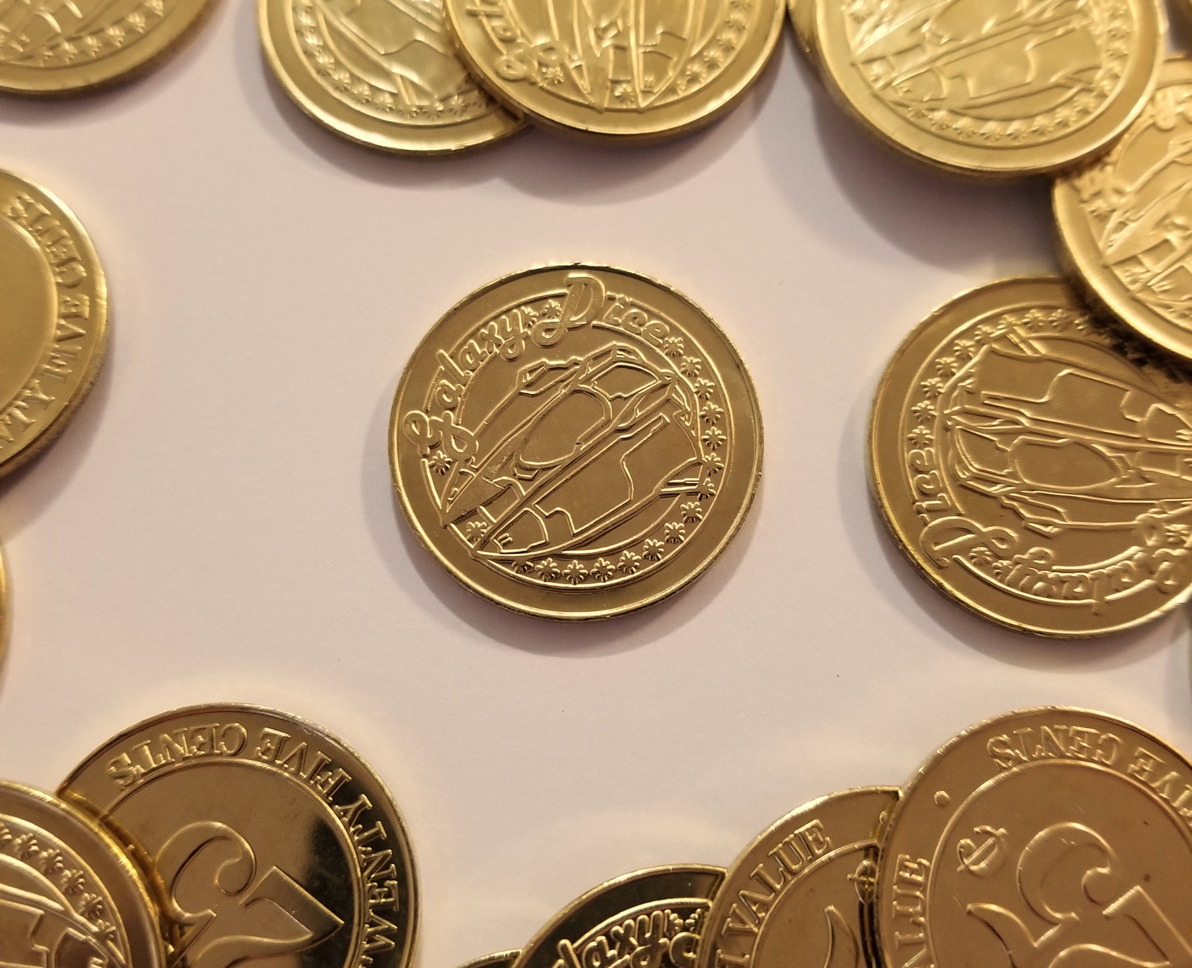 50 Arcade Tokens - Metal Tokens - Brass Tokens - 0.984" - Etsy