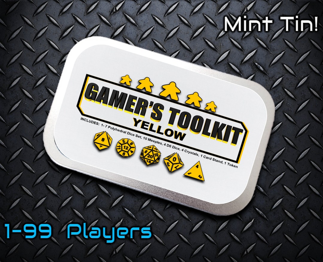 Gamer's Toolkit - Yellow - Board Game Survival Kit - Dice Kit - TTRPG ...