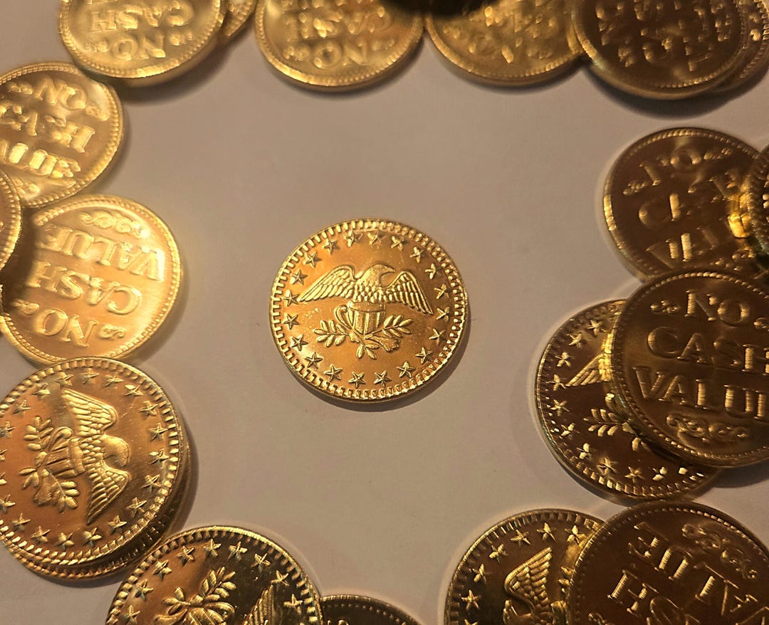 Brass Arcade Tokens: Eagle Design, Made in USA (25 Count, 0.900") - Etsy