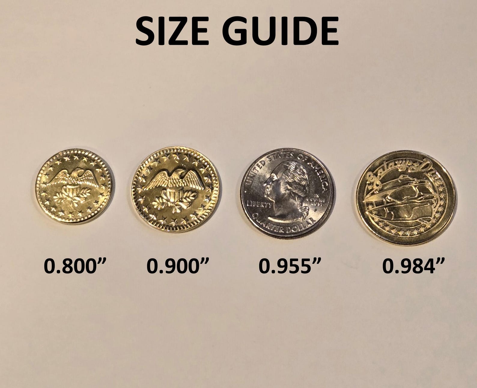 Brass Arcade Tokens: Eagle Design, Made in USA (25 Count, 0.900") - Etsy