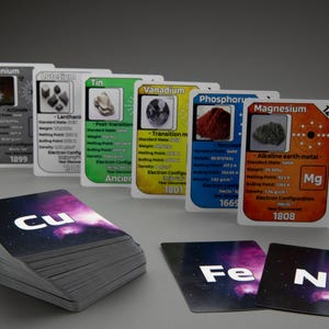 Periodic Table of Elements - Card Deck - Etsy