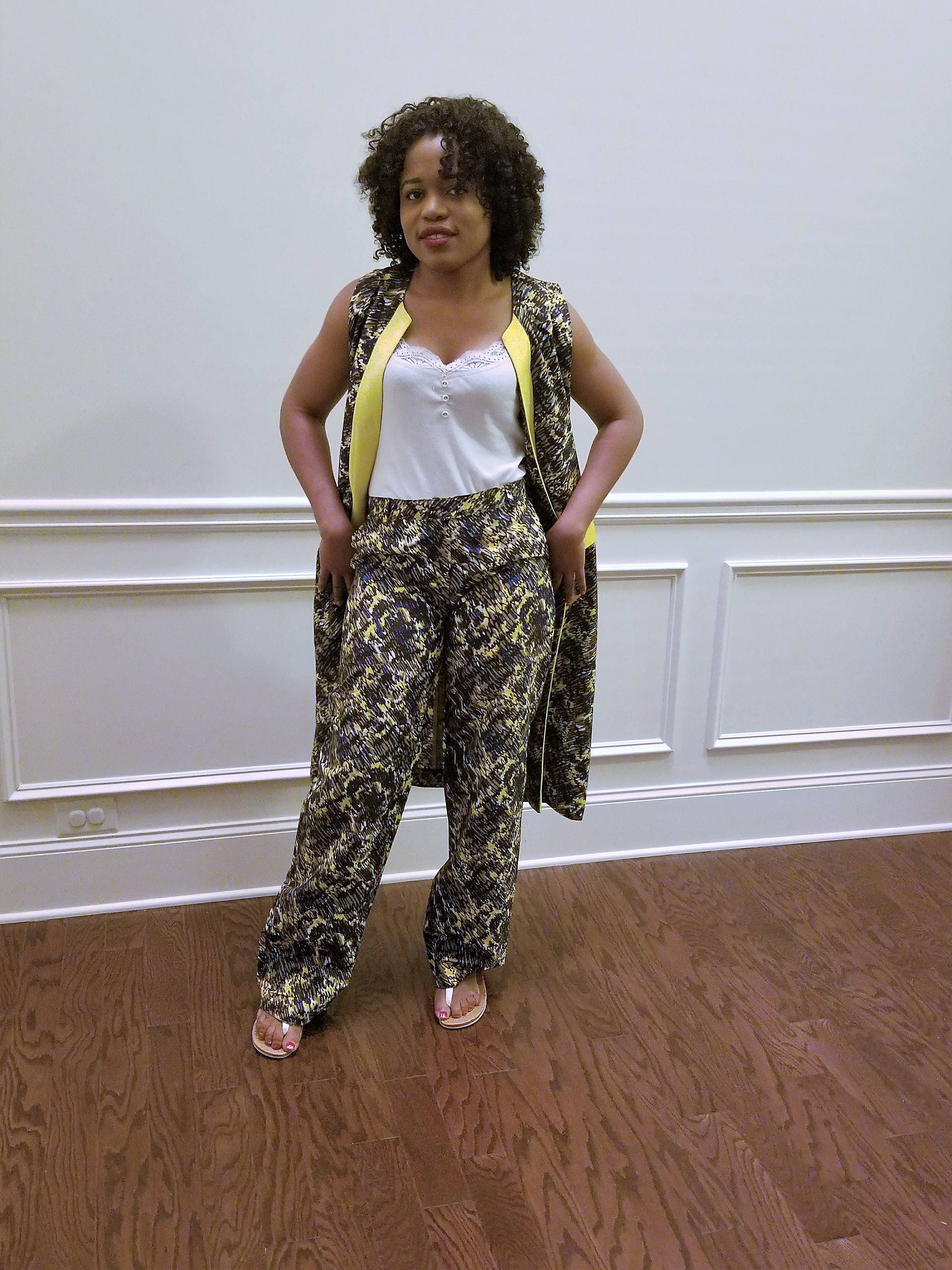 Ego Set / Ankara Long Vest and Wide Leg Pant Set - Etsy