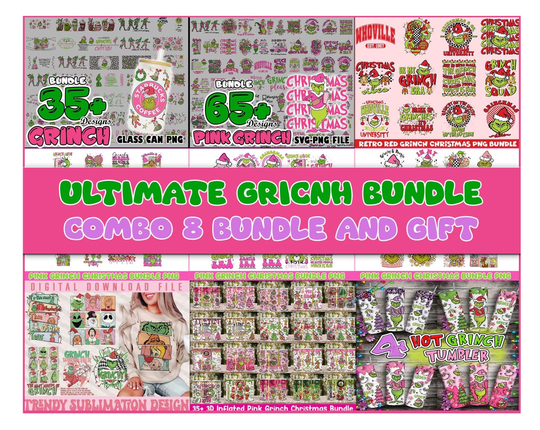 Ultimate Pink Grinch Face Svg Grinch Hand Grinch Svg Grinch - Etsy