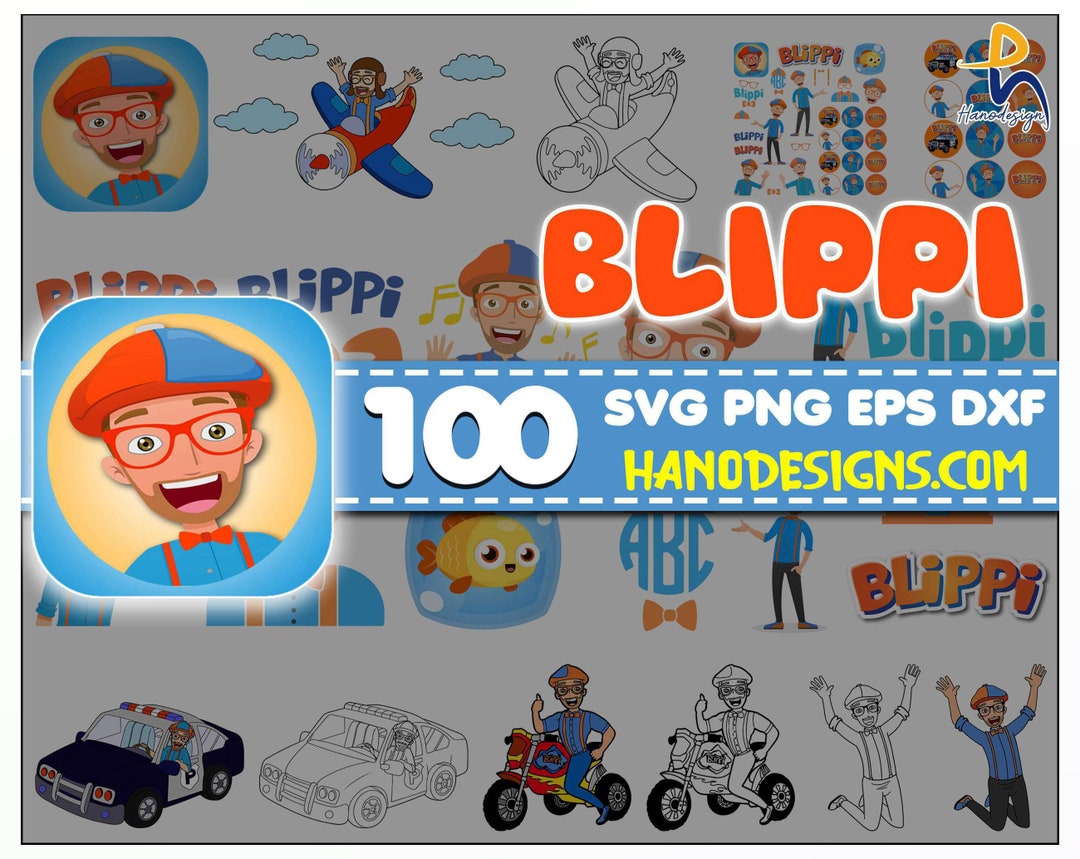 Blippi Svg Bundle Blippi Sublimation Design Bllippii Child - Etsy