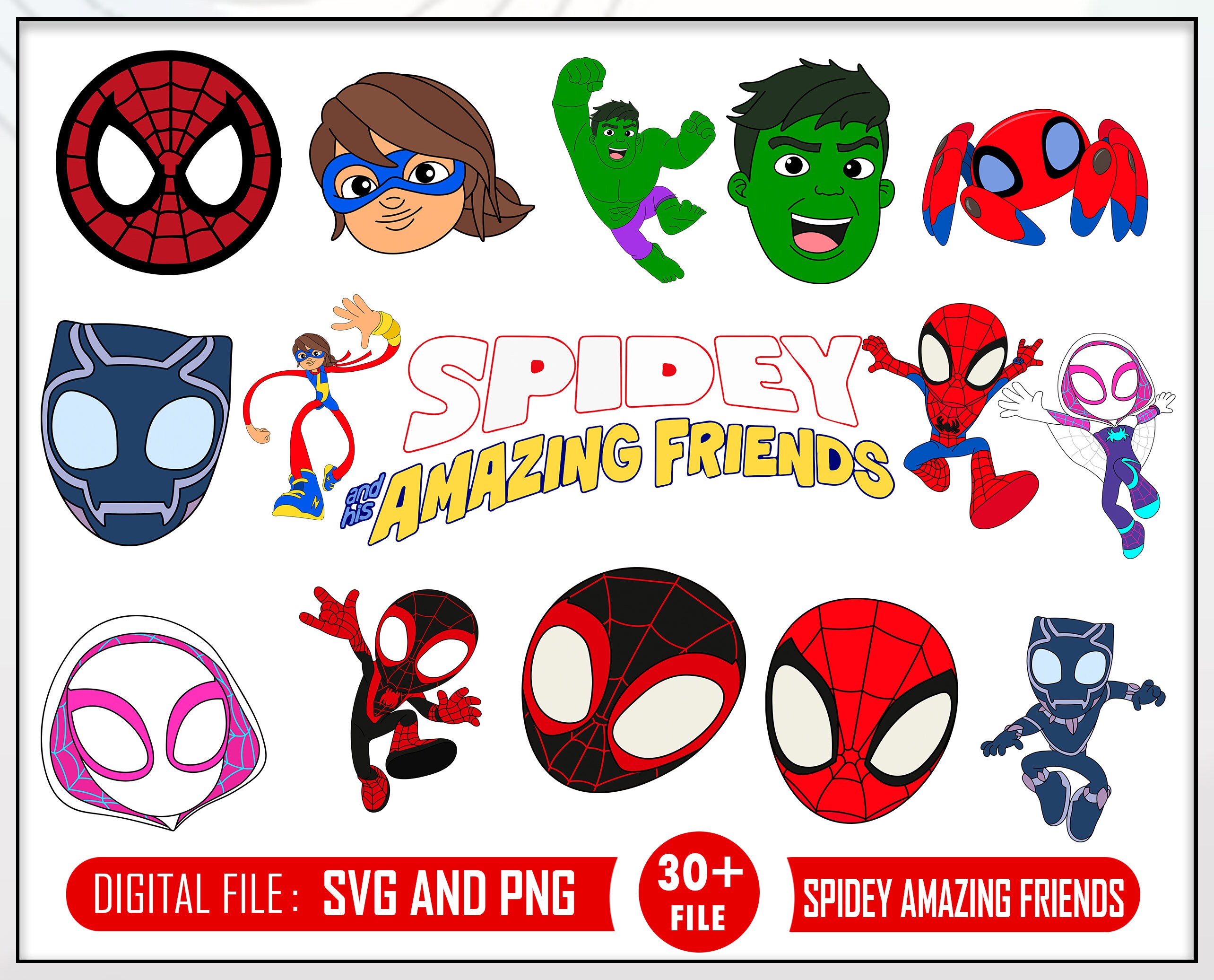 Spidey and His Amazing Friends SVG Bundle Spidey and His - Etsy