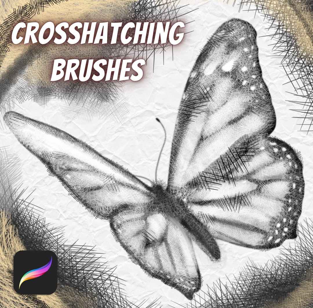 Procreate Crosshatching Brushes for Commercial Use Free Support, Cross ...