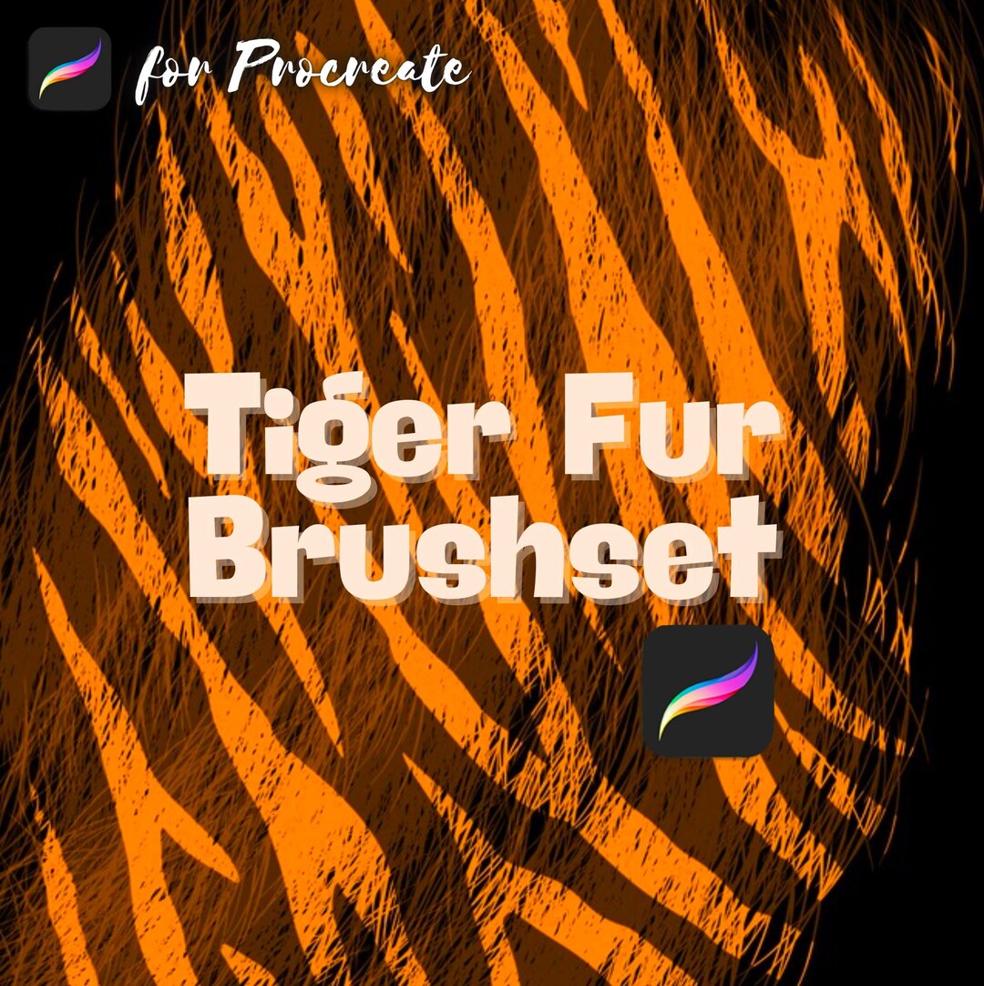 17 Tiger Fur Brushes for Procreate - Tiger Fur - Commercial Use ...