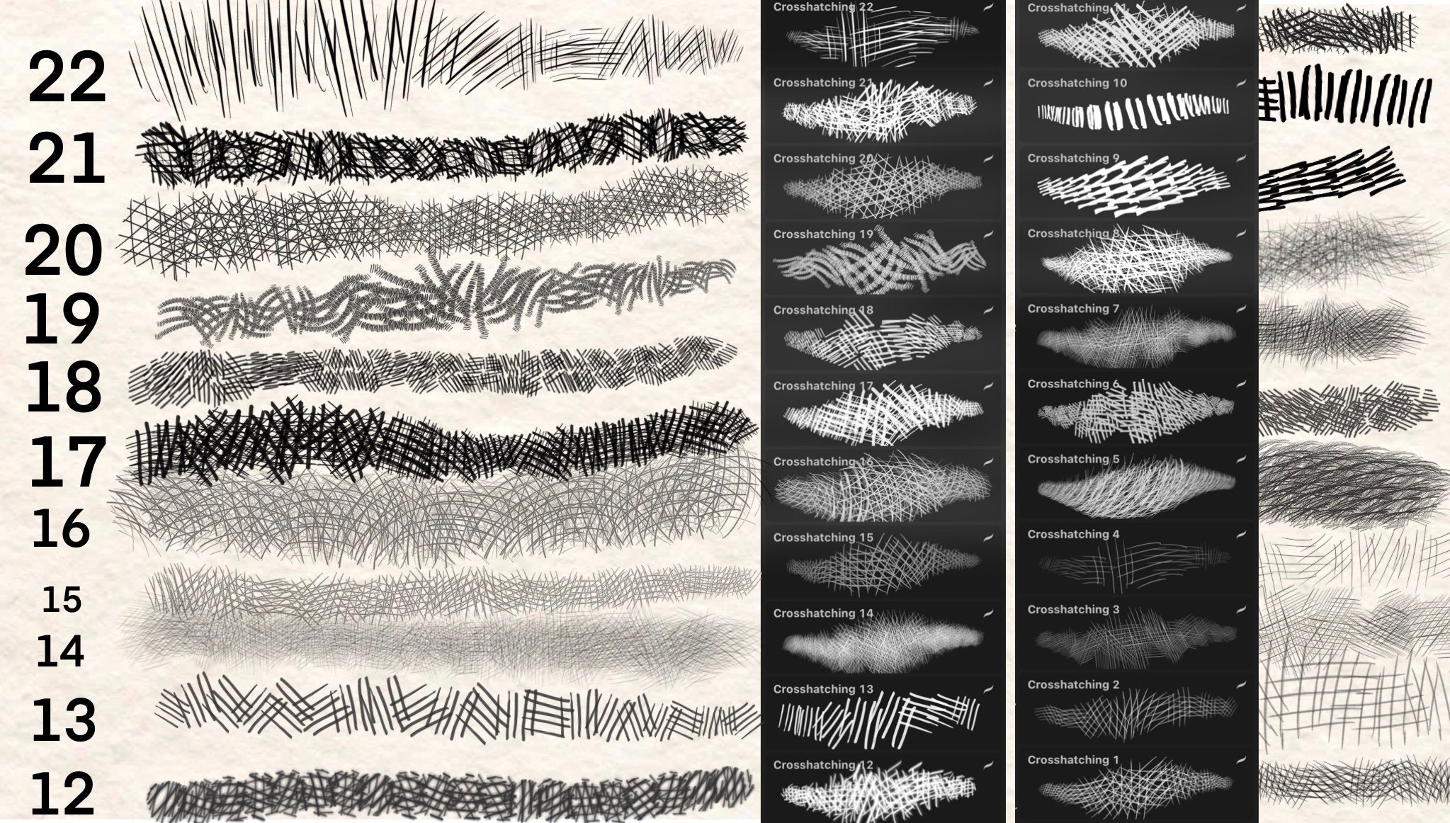 Procreate Crosshatching Brushes for Commercial Use Free Support, Cross ...