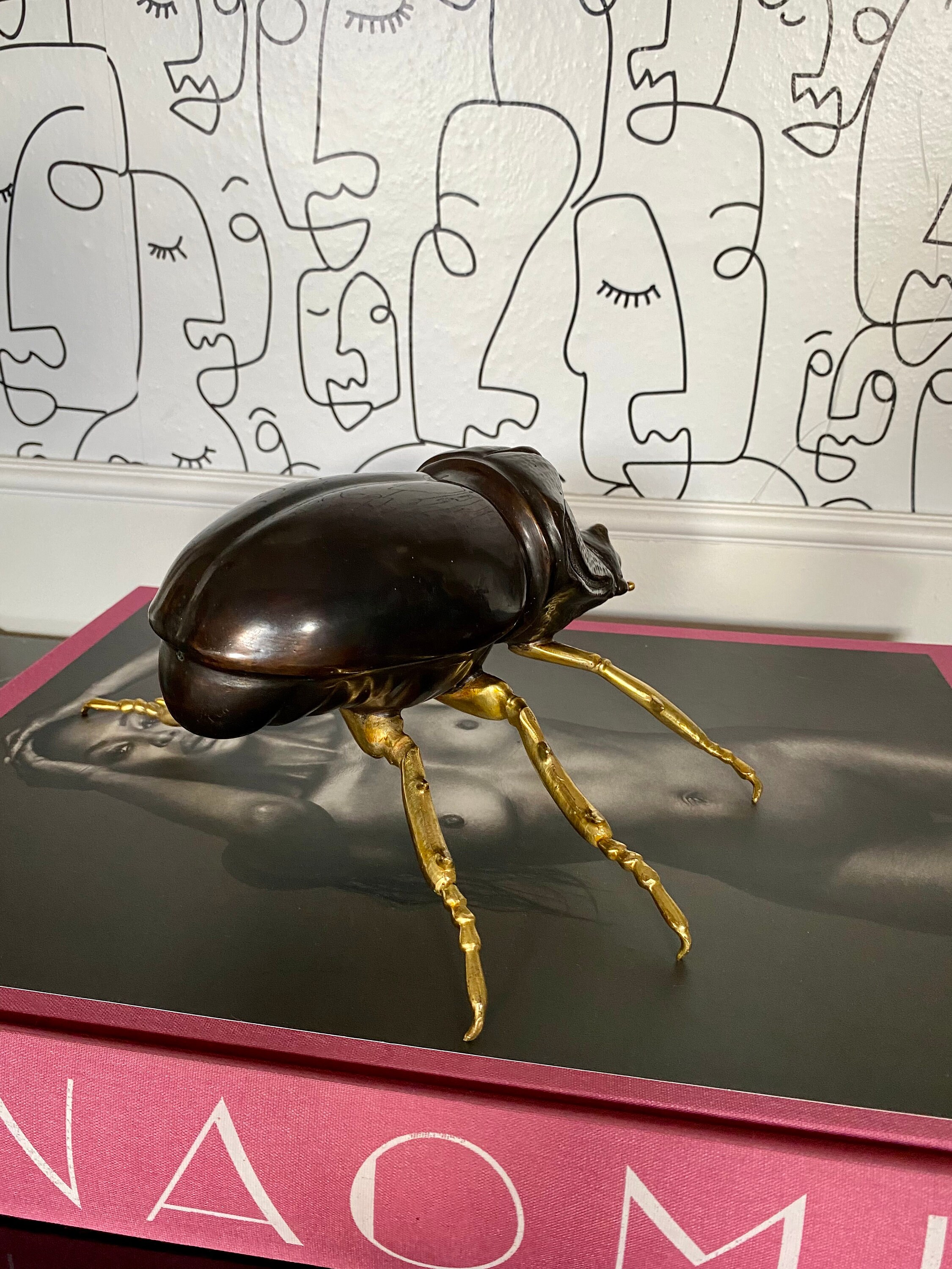Foundry Brass Female Beetle Statue, Brass Sculpture, Brass Ornament ...
