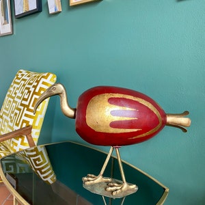 Brass Ibis Bird Statue, Copper Ibis Bird Sculpture, Brass and Copper ...