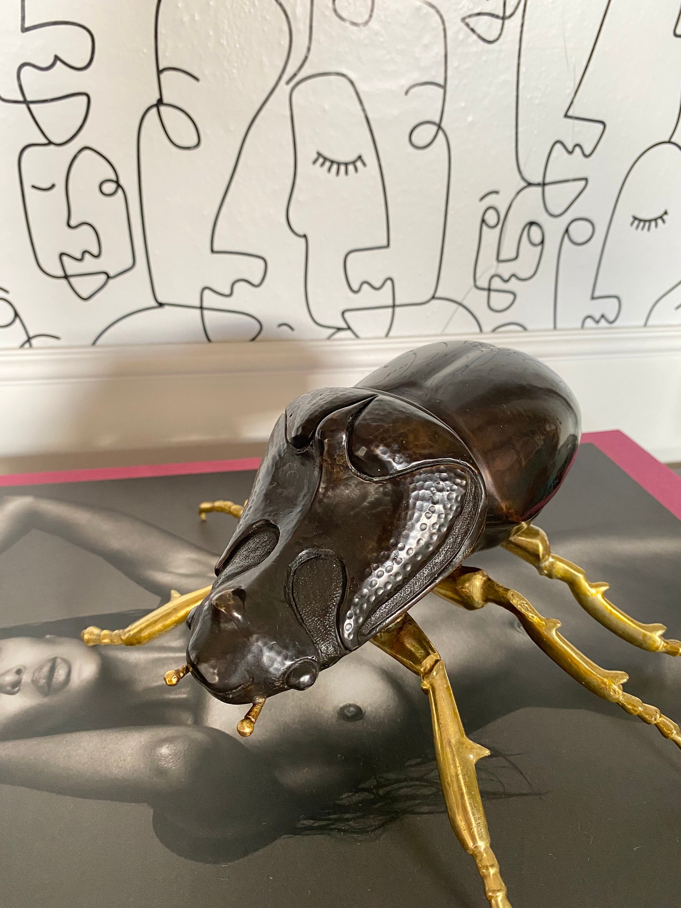 Foundry Brass Female Beetle Statue, Brass Sculpture, Brass Ornament ...