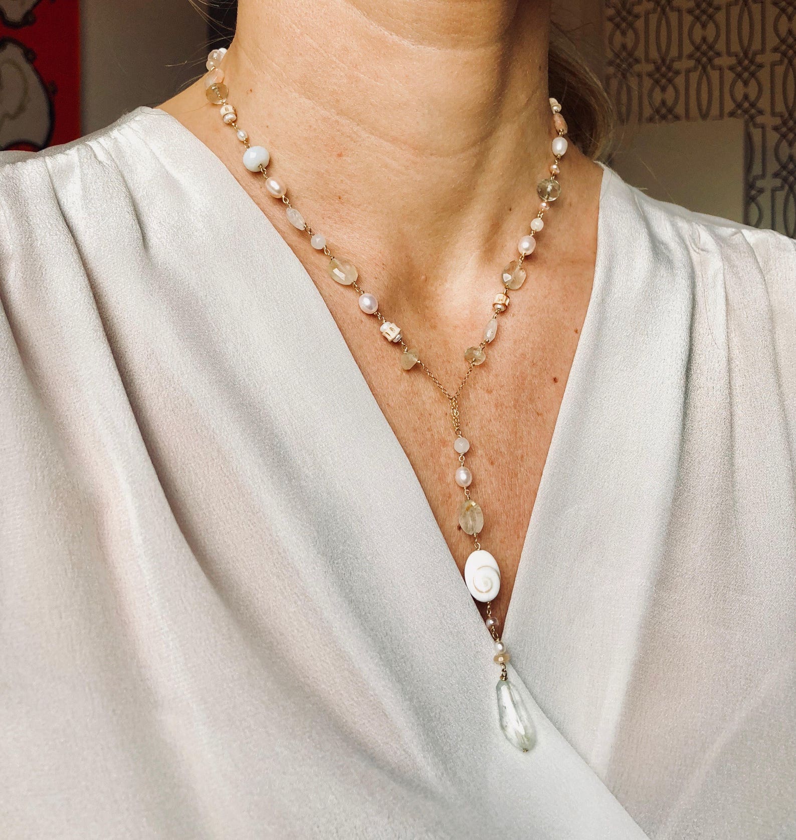 14k Gold Filled Necklace, Gemstone Necklace, Multi Gemstone Jewelry ...