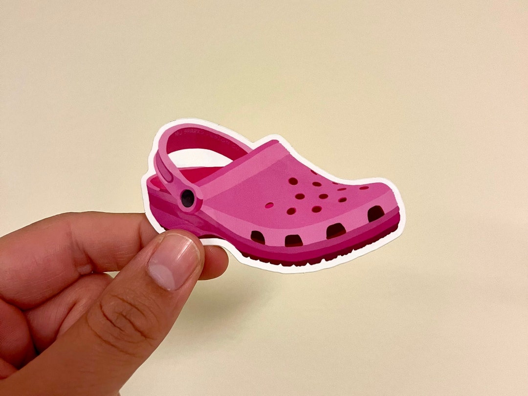 Pink Croc Sticker, Vinyl Decal, Waterproof Sticker, Shoe Lover Gift ...