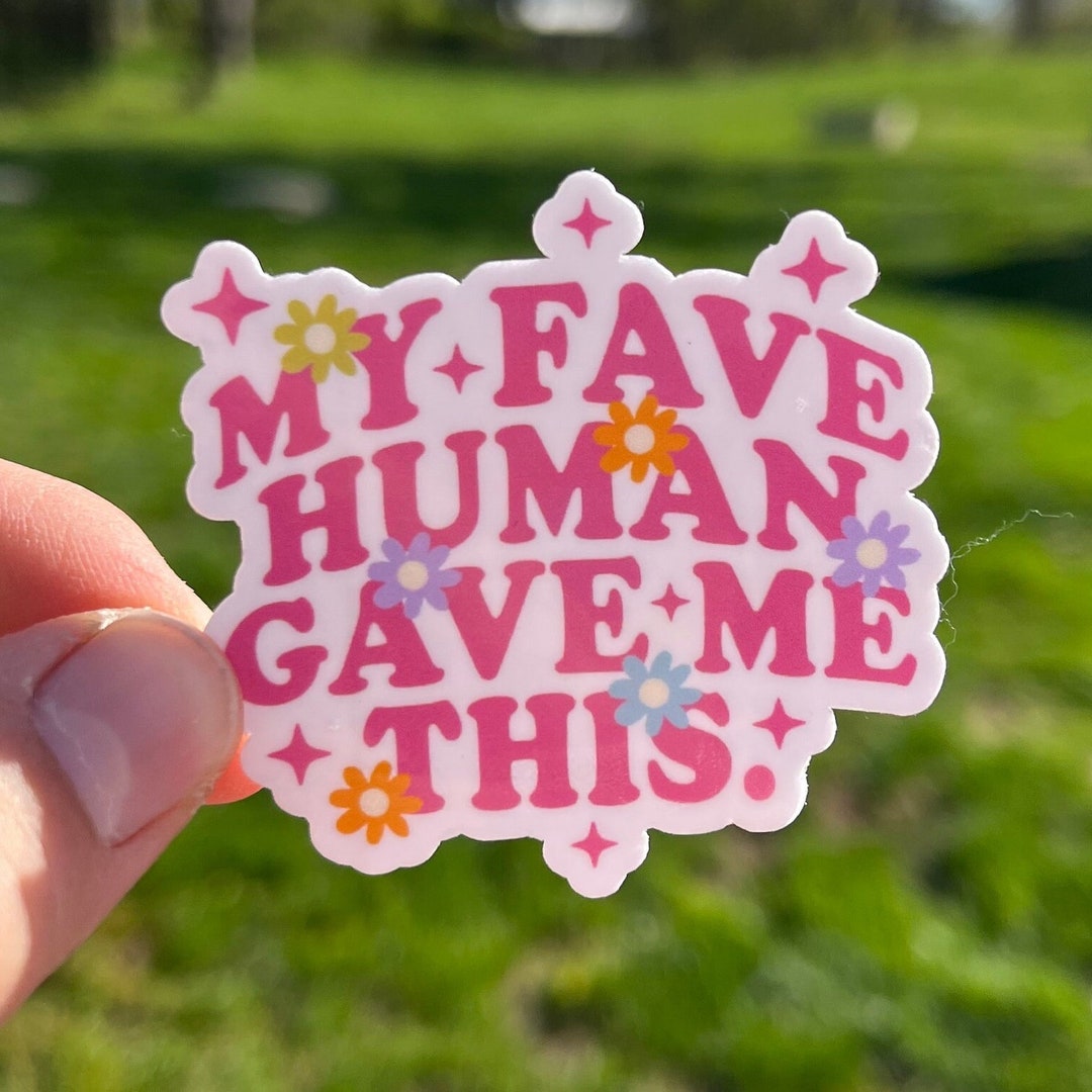 My Fave Human Gave Me This Sticker, Confident Sticker, Vinyl Decal ...