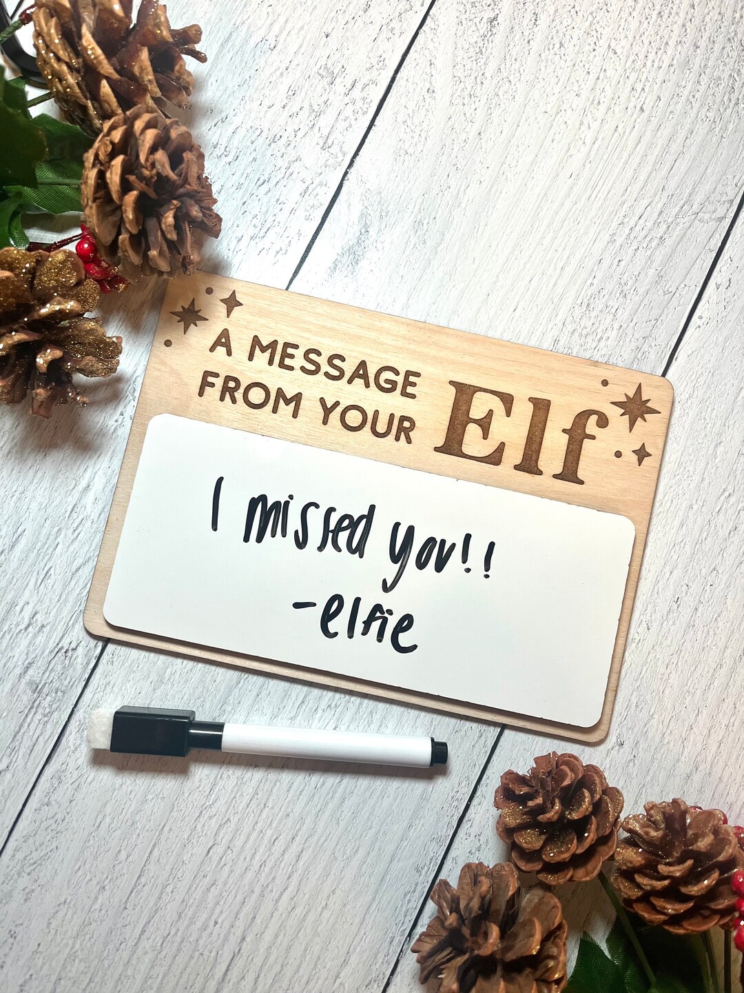 Message From Your Elf Prop Sign Elf on a Shelf Elfie - Etsy
