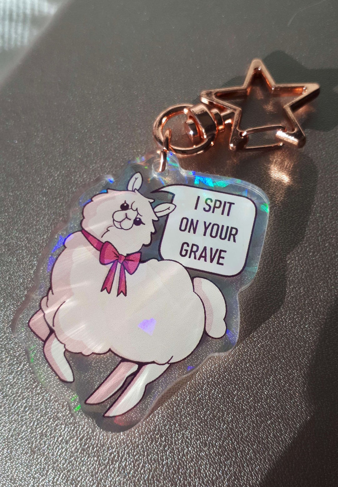 I Spit on Your Grave Alpaca Keychain - Etsy