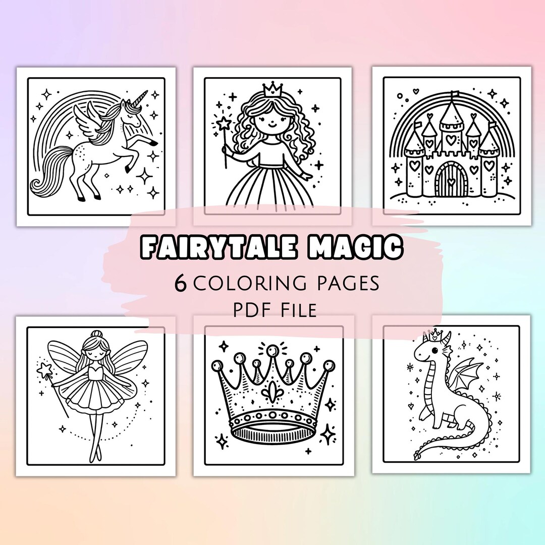 Fairytale Magic Adult Coloring Pages Coloring Books Unicorn Fairy ...