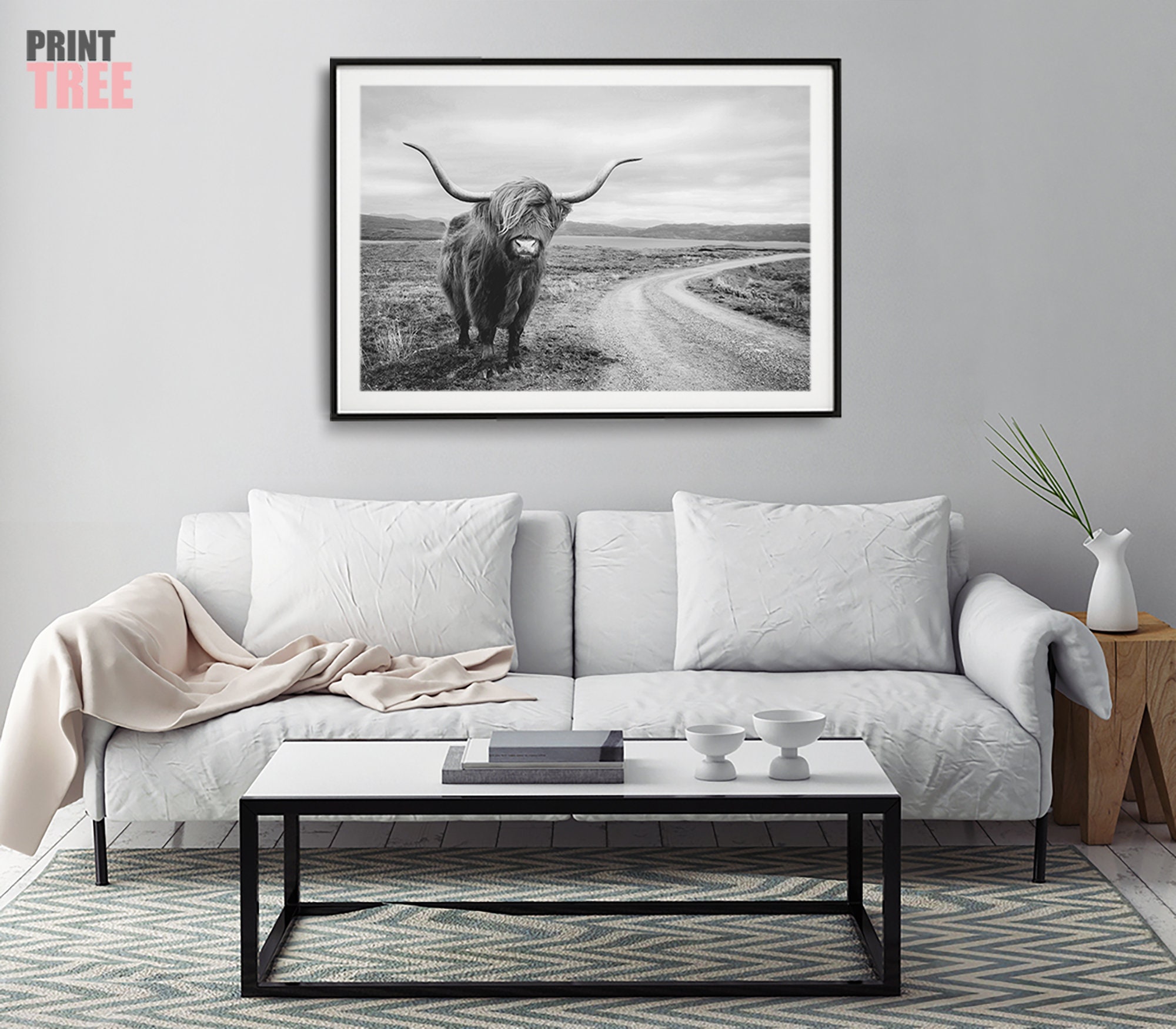 Highland Cow / Modern Farmhouse Decor Print / Printable Poster for ...