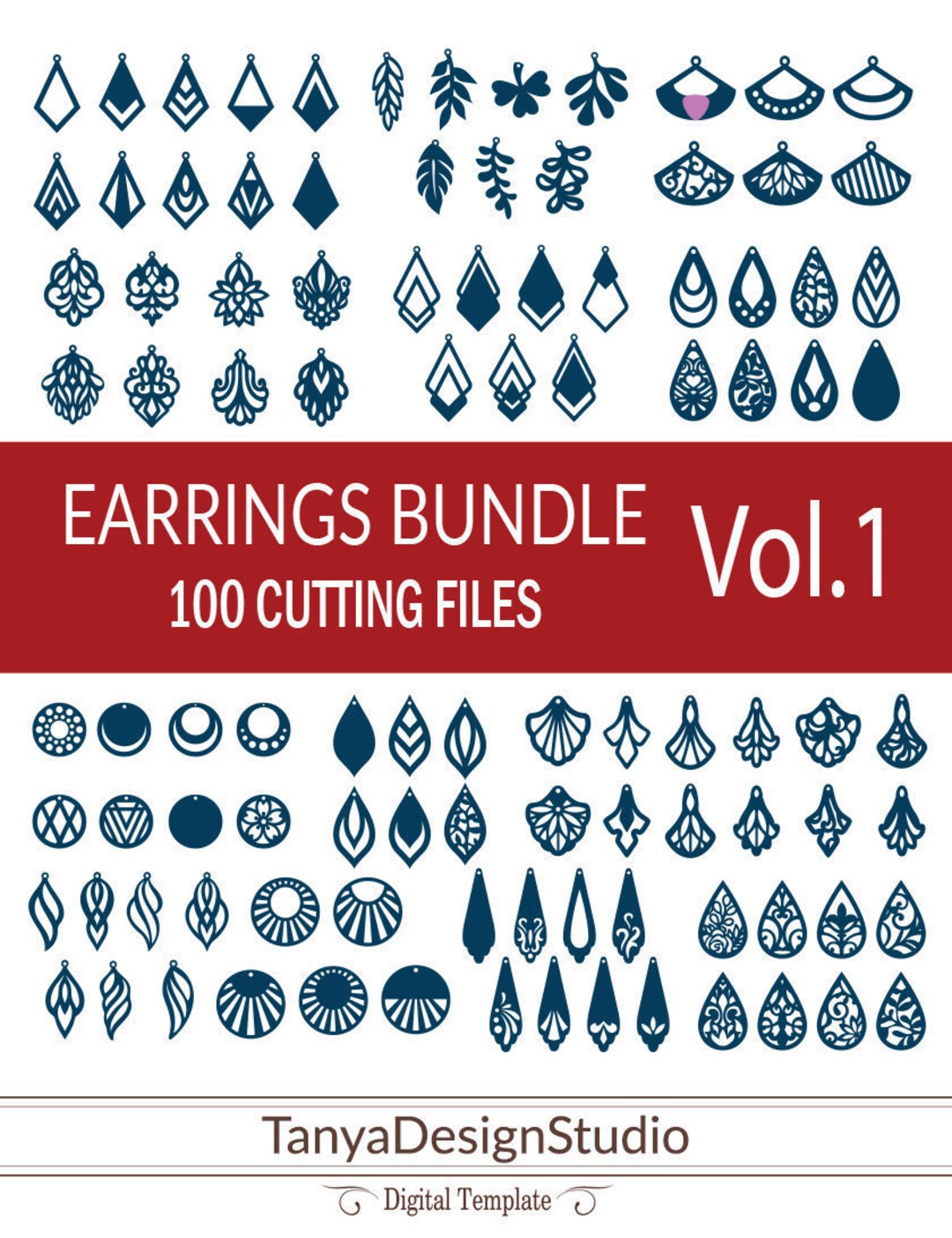 100 Earrings Bundle VOL.1 - Leather Jewelry - Leather Earrings - Wooden ...