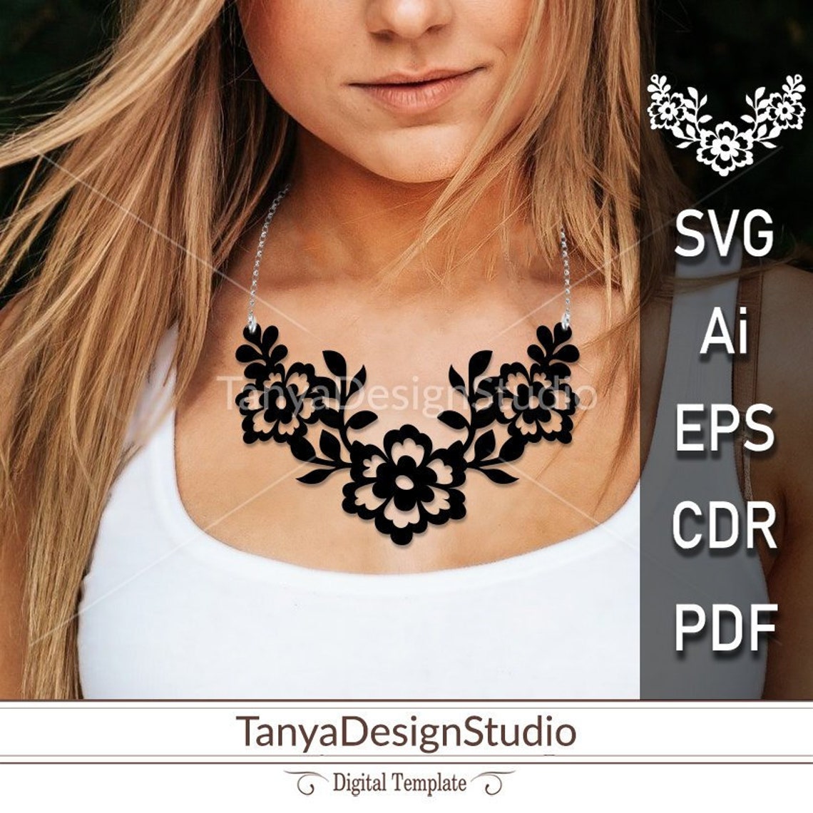 Necklace SVG Ai CDR Eps Pdf Necklace Cut File Leather - Etsy